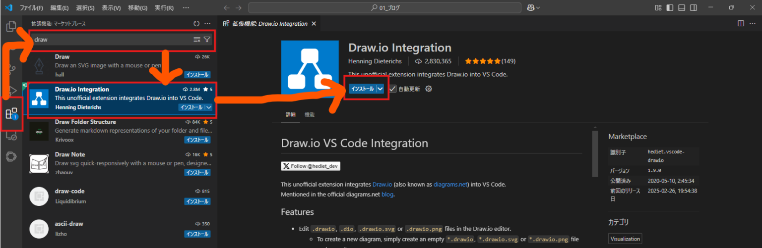UML図の作成に有用！VisualStudioCode+Draw.ioを使ってみる | とりわさび