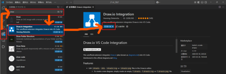 UML図の作成に有用！VisualStudioCode+Draw.ioを使ってみる | とりわさび